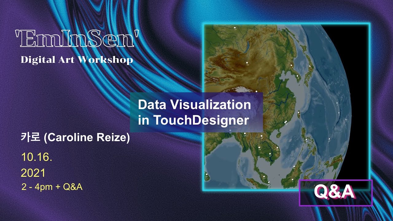 데이터 시각화, 터치디자이너 워크숍 3/3ㅣData Visualization in TouchDesigner - YouTube
