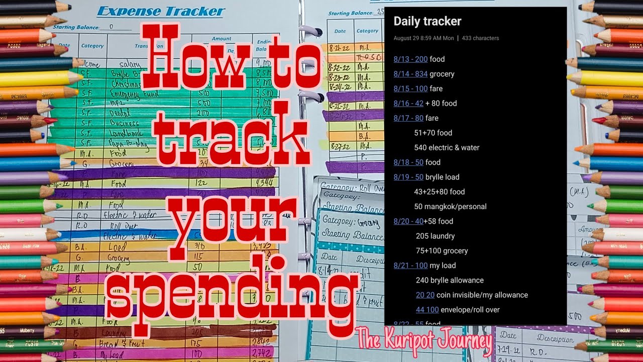 HOW TO TRACK YOUR EXPENSES | AUGUST EXPENSE TRACKER | SPENDING TRACKER ...