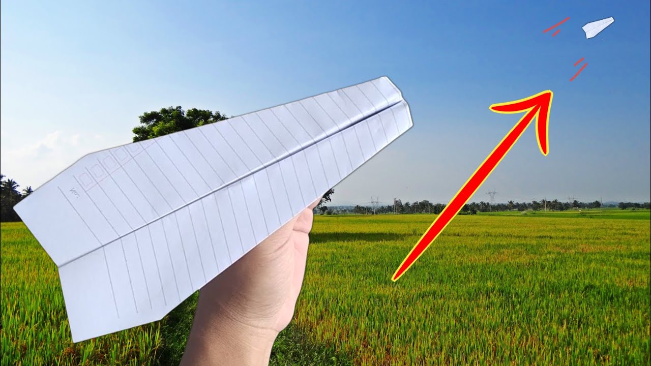 How To Make a Paper Plane That Can Fly Far - Cool Paper Airplane (051 ...