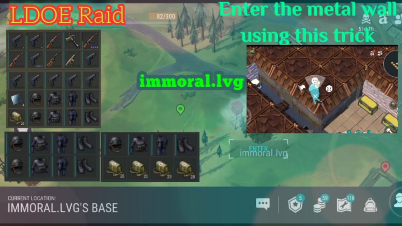 LDOE Raid immoral.lvg | Metal Wall Glitch | Last Day on Earth - YouTube