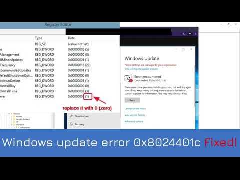 How to fix Windows update error 0x8024401c - YouTube