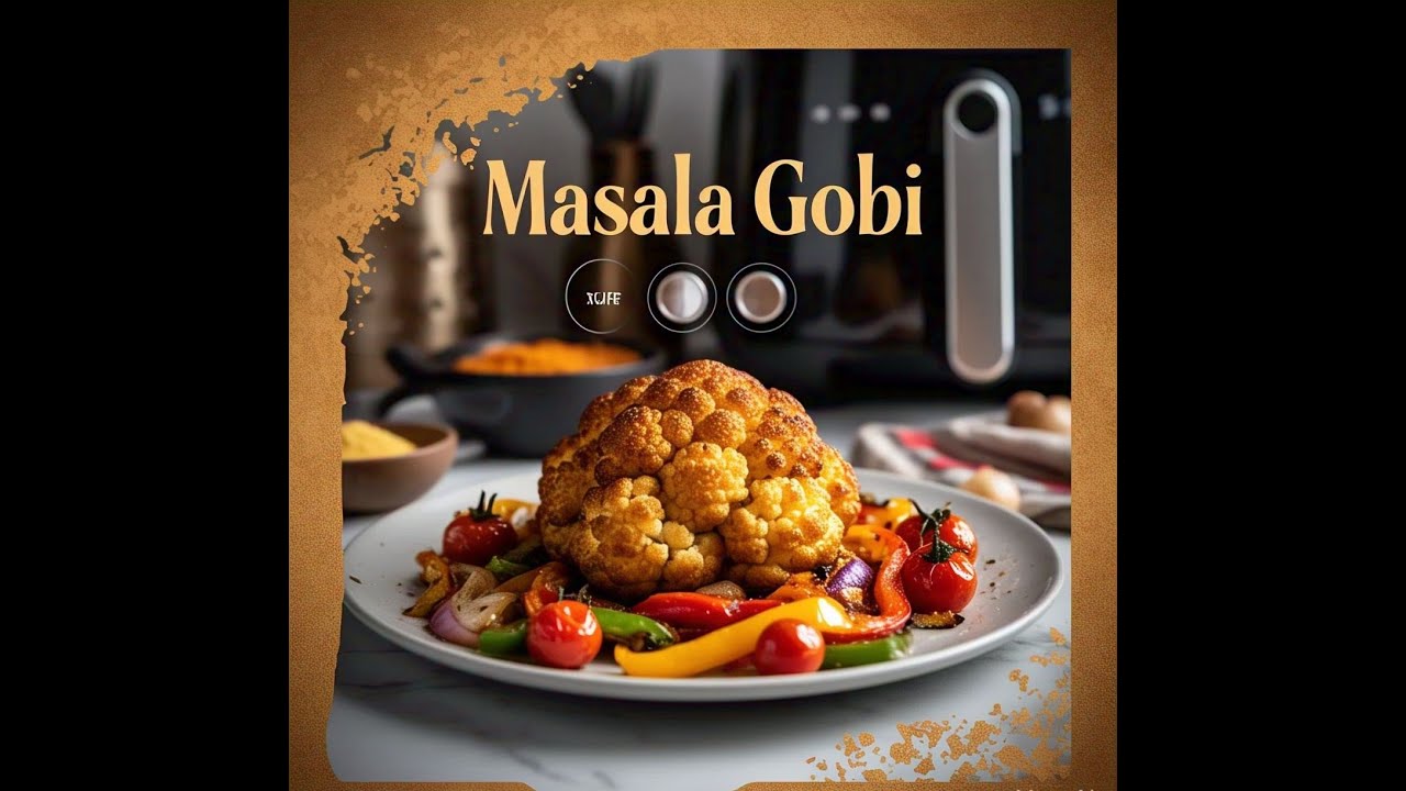 Masala Gobi Recipe | Whole Roasted Cauliflower in Air Fryer | Easy ...