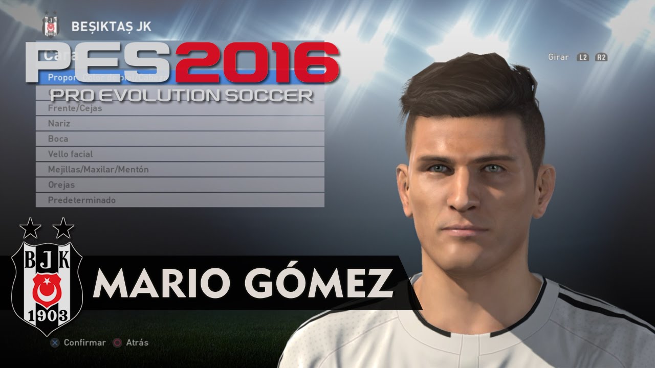 PES 2016 | Mario Gómez | Beşiktaş JK | Face - YouTube