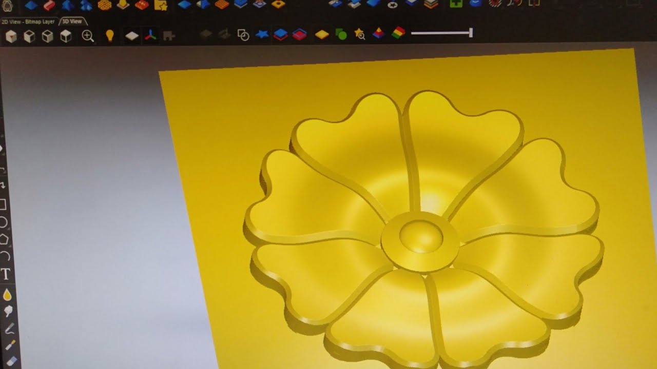 Artcam Tamil🌺Small Flower Design - YouTube