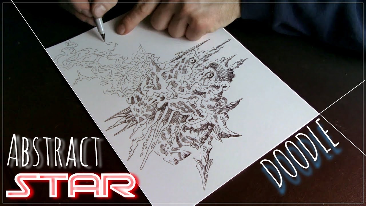Sharpie Doodle | Abstract Star (chill drawing) - YouTube
