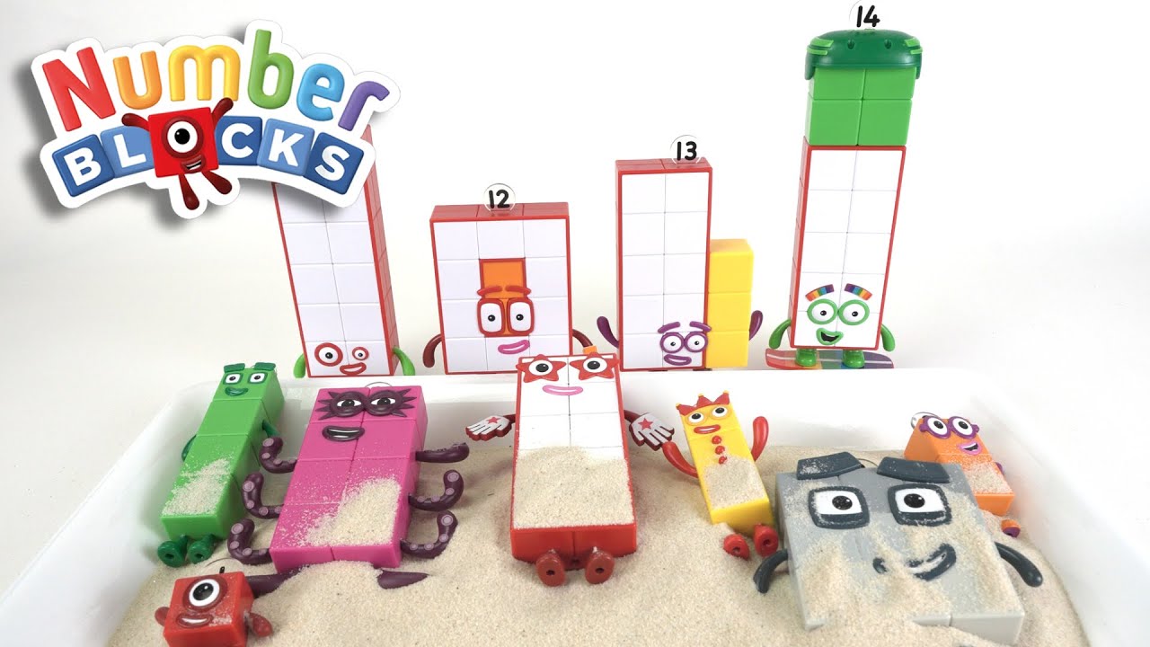 Find Numberblocks Hidden Beneath Sand and Build Missing 13 and 14 ...