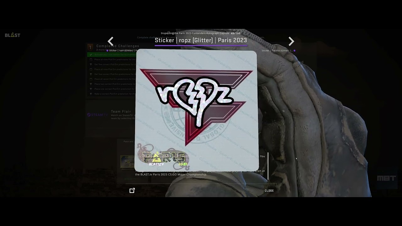 ROPZ STICKERS PARIS 2023 MAJOR - GOLD, HOLO, GLITTER & CLASSIC SHOWCASE ...