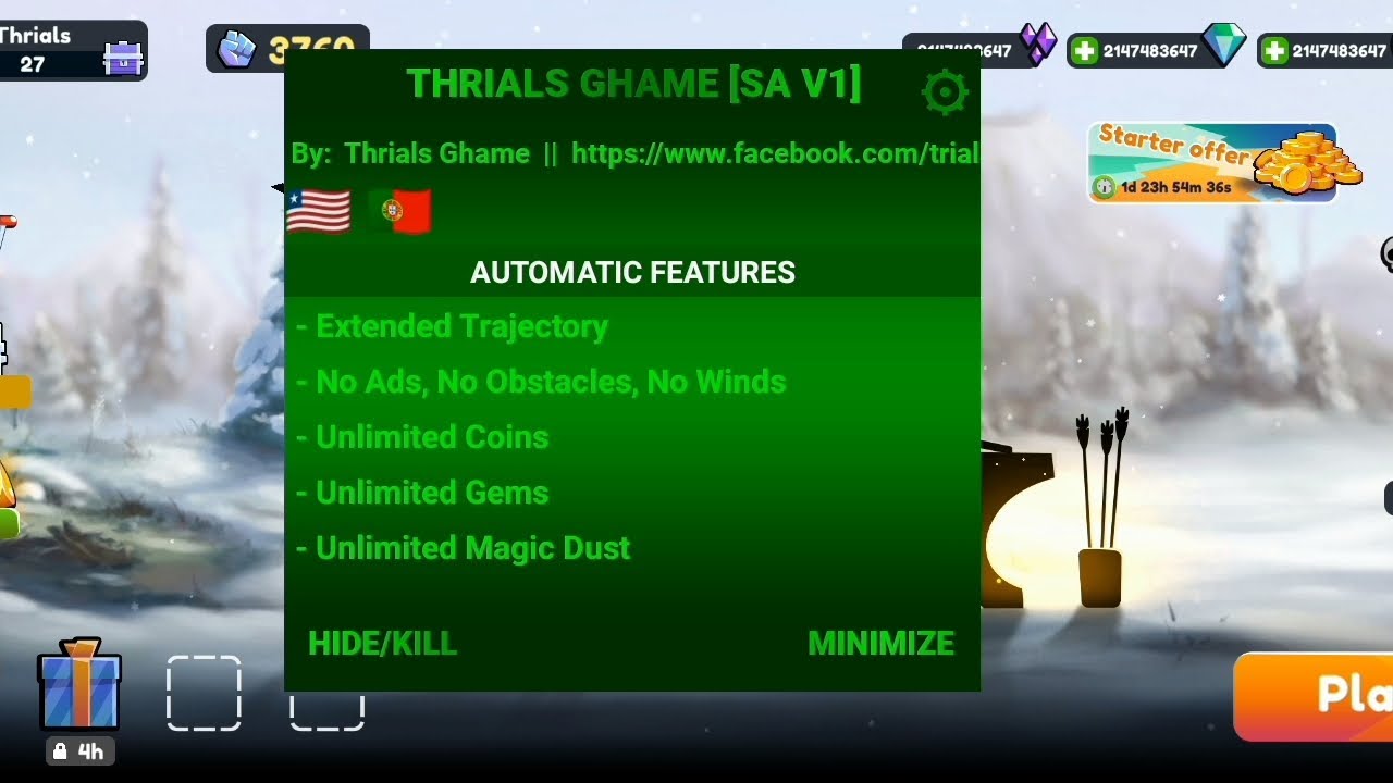 Stickman Archer - Extended Trajectory, Unlimited (Coins, Gems, Magic ...