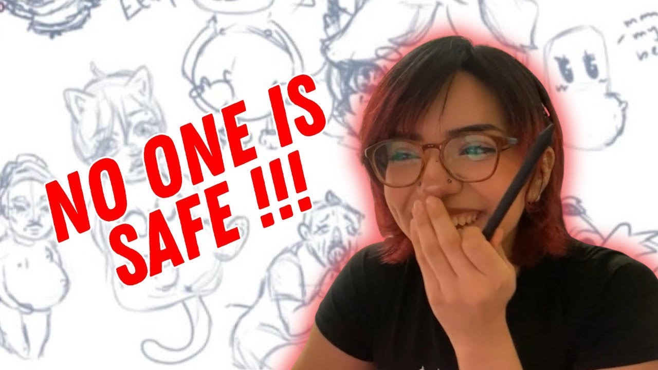 Milklard makes curse drawings of chatters - YouTube