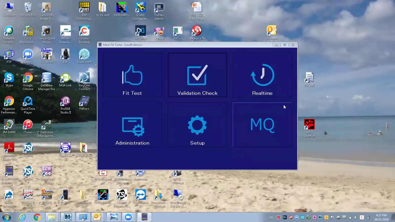 AccuFit9000 software: verification check, fit test and real-time - YouTube