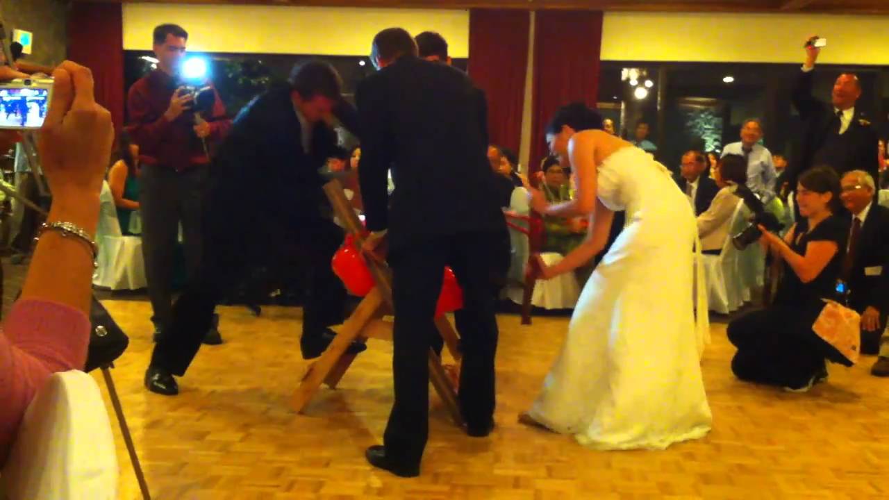 Kim and Martin's wedding - Log cutting - YouTube