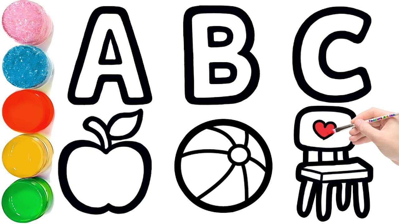 How to Draw and Write Alphabets | ABC Learning Alphabets Drawing Easy ...