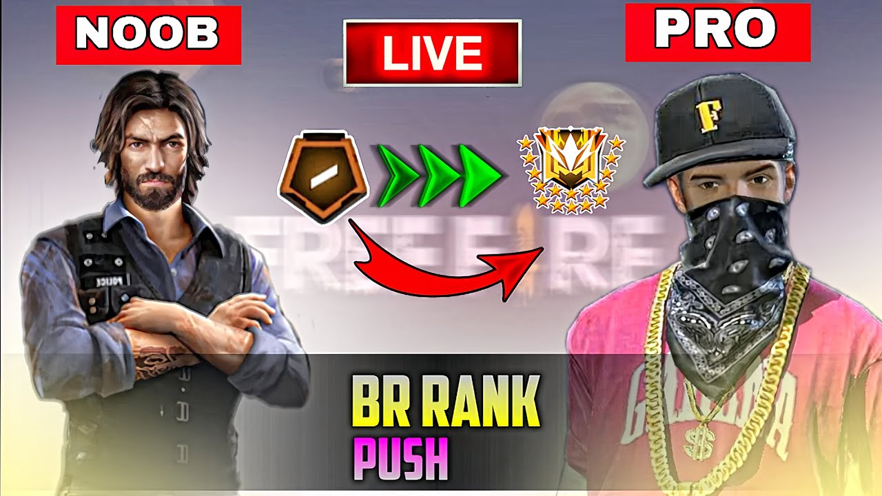 🔴 BR RANK PUSH IN FREE FIRE MAX || BRONZE TO GRANDMASTER LIVE TODAY ...