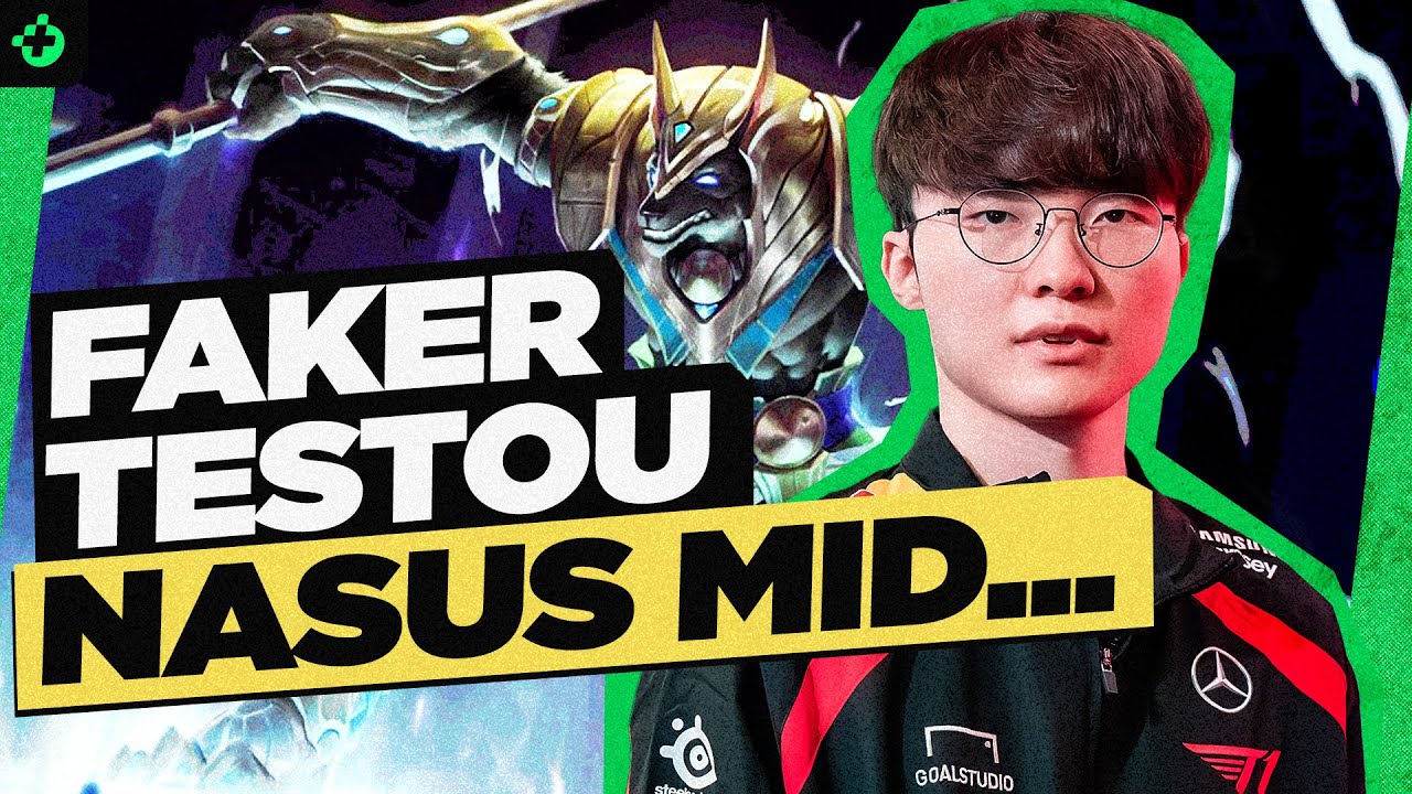 FAKER está TRYHARD na soloQ e lançou um NASUS MID!!! - YouTube