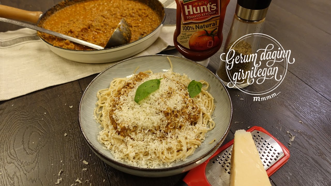 Hakk, spagettí og falið grænmeti - Uppskrift - YouTube