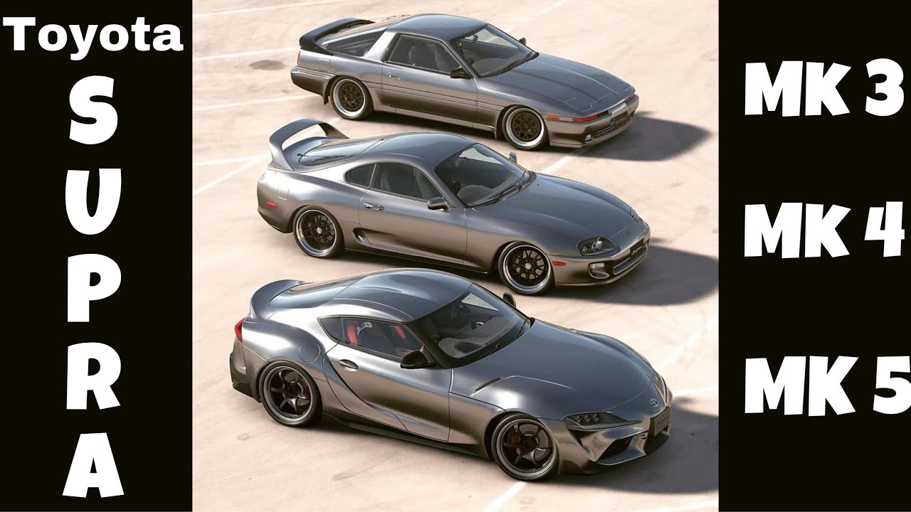 JDM Car Toyota Supra mk1, mk2, mk3, mk4, mk5 - YouTube