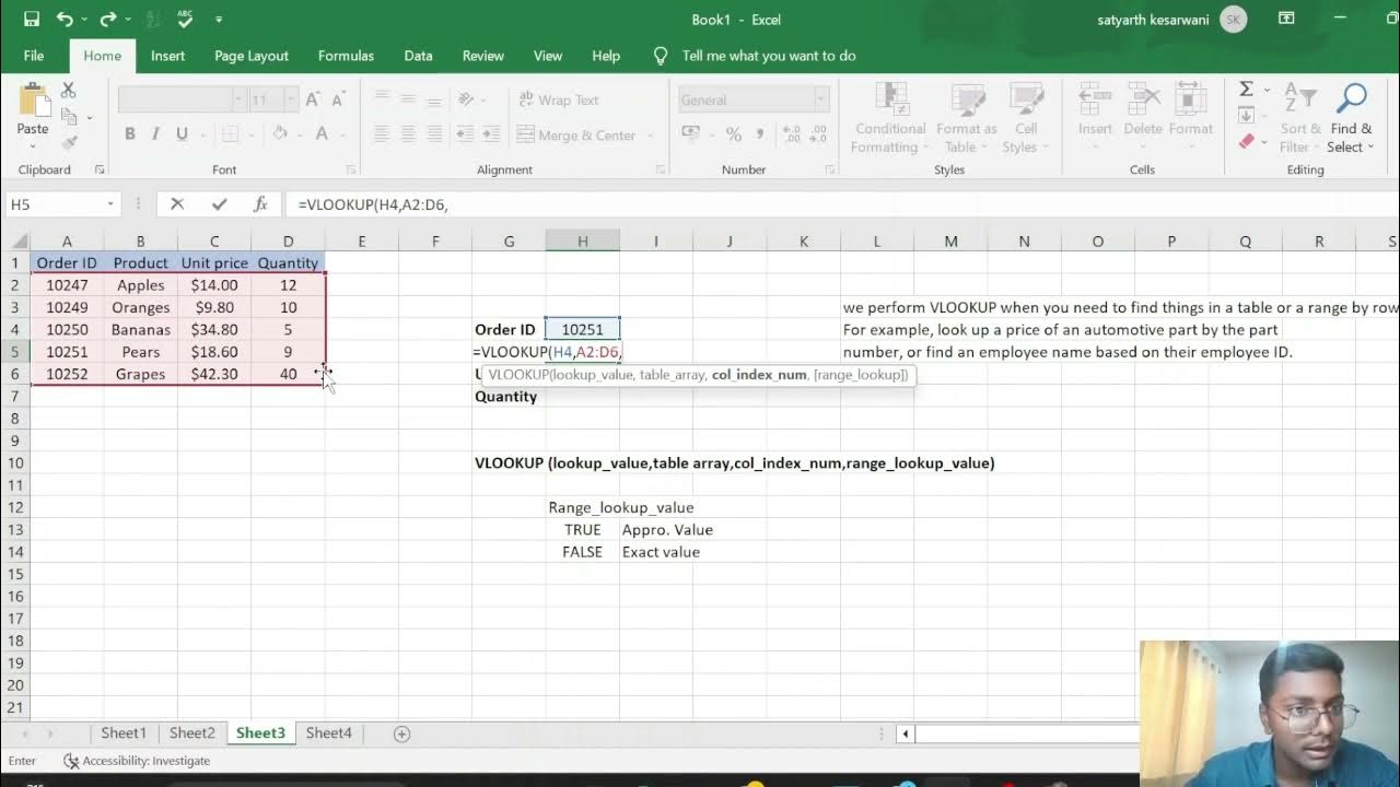 Excel Functions Countif Sumif Vlookup Hlookup Youtube