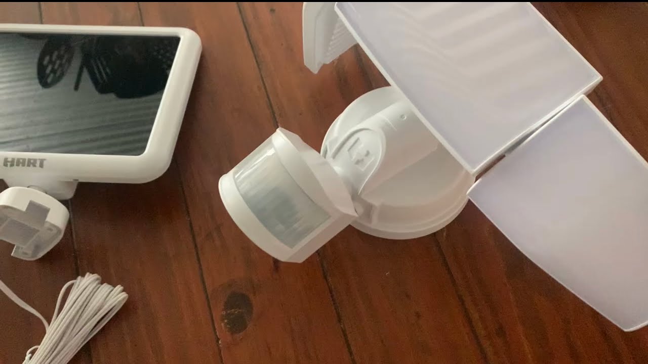 Hart 2500 lumen solar powered motion sensor security light - YouTube