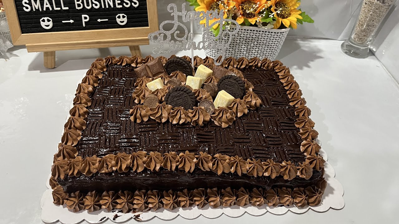 ALL TIME FAVORITE CHOCOLATE CAKE with Choco Ganache | Edible Toppers ...