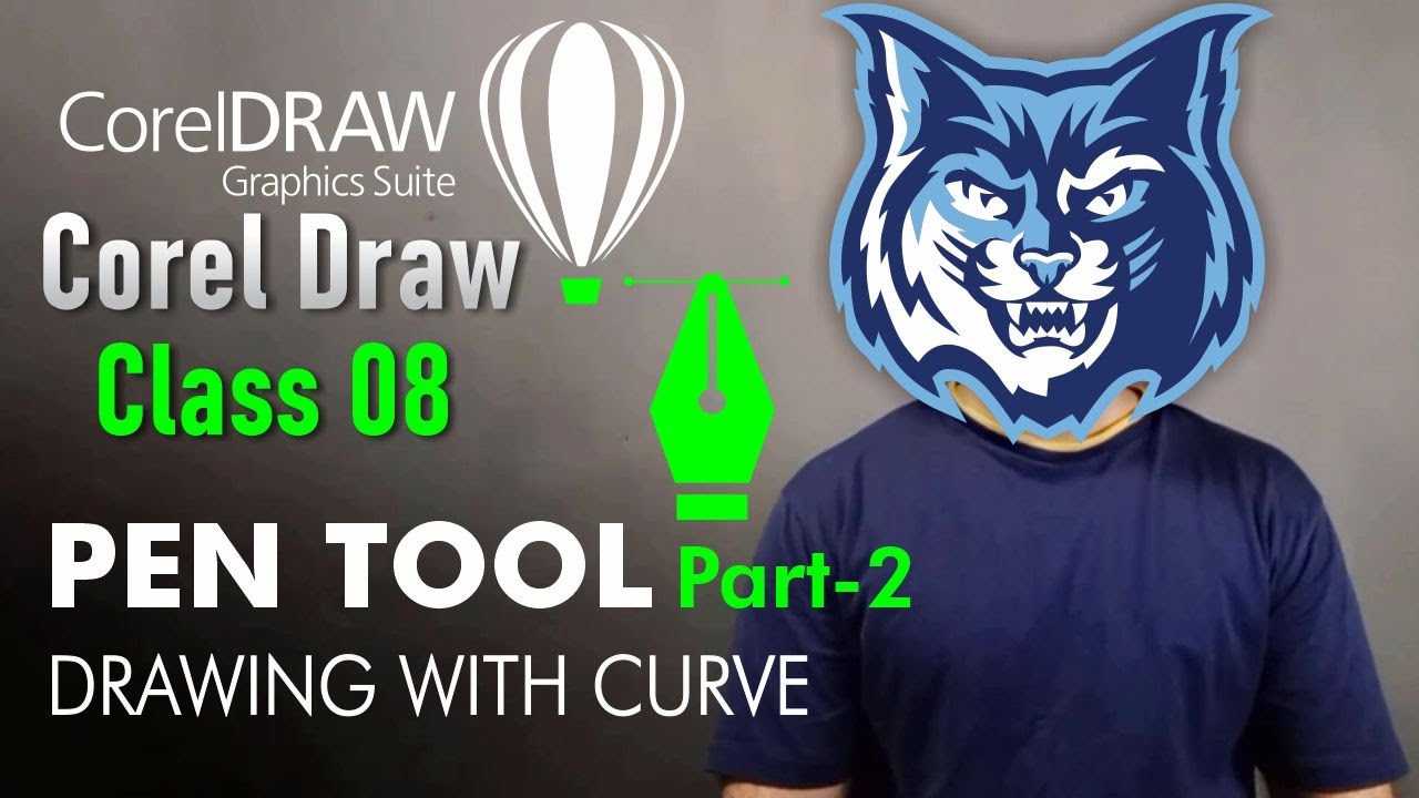 Corel draw 2020 tutorial how to use pen tool Part 2 Class 08 || اردو ...