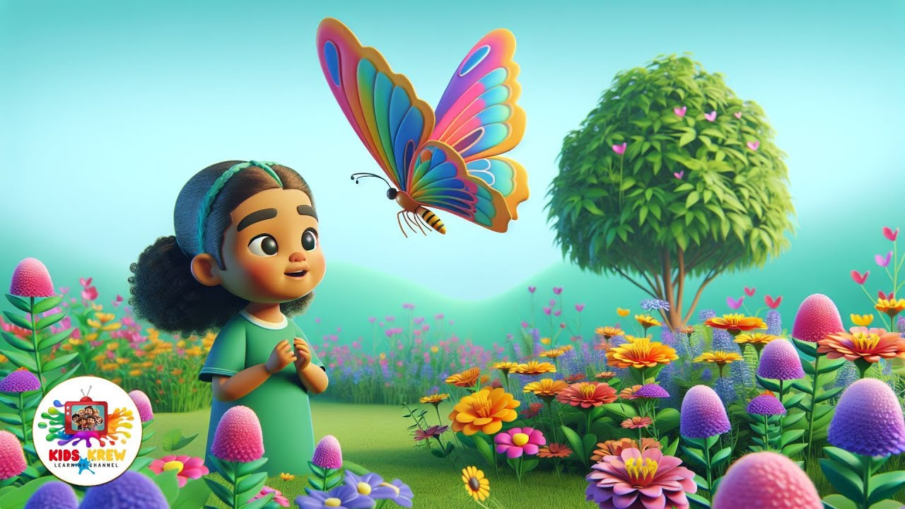 Fly Fly the Butterfly | Insects Songs | Family Sing Along | Kids Krew ...