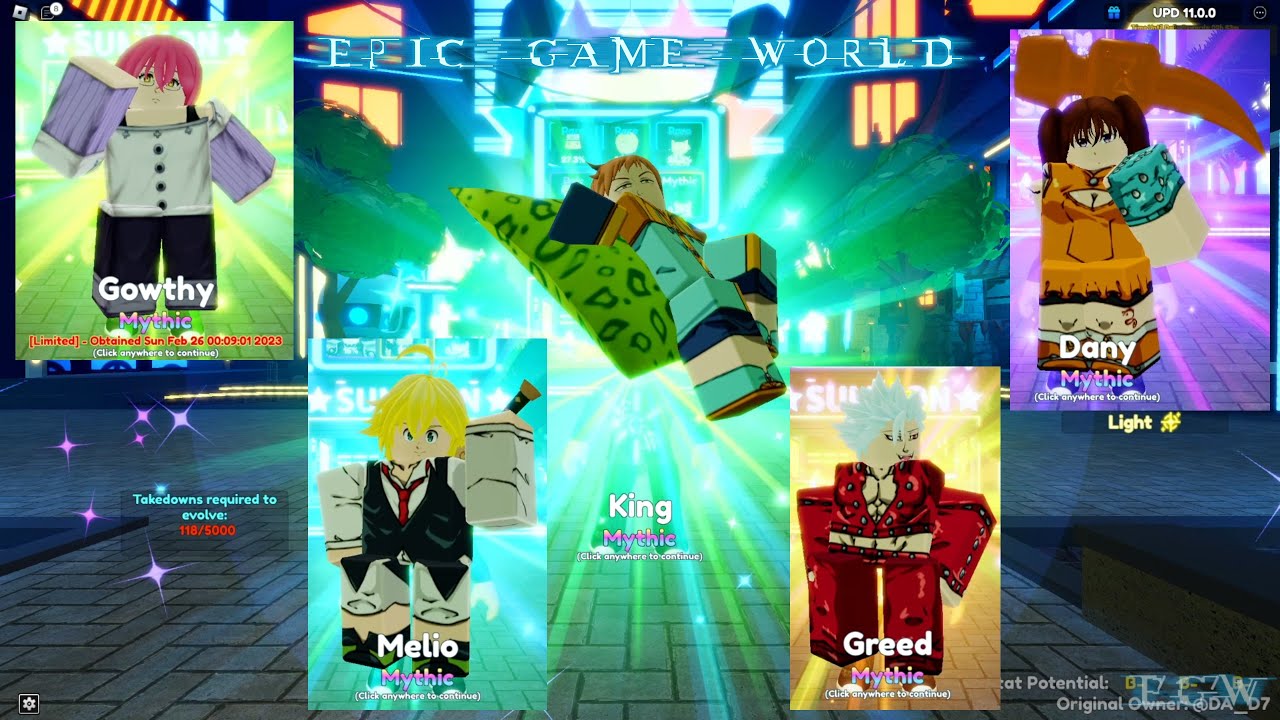 Update 11 Units Gowthy, Dany, King, Greed and Melio Preview Anime ...