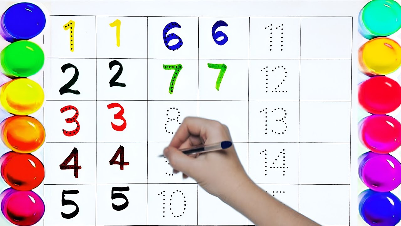 Ginti ! Counting for kids ! Ginti 1 se 100 tak likhna aur padna sikhe ...