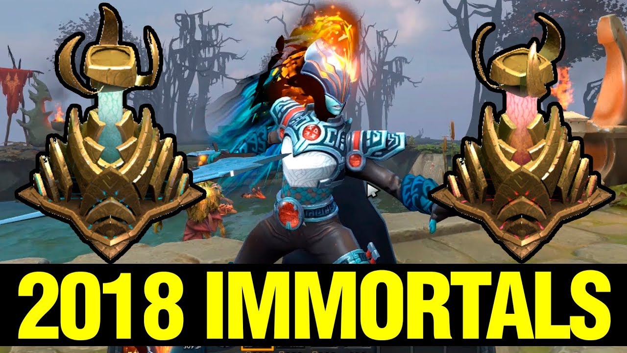 ALL 2018 NEW IMMORTALS IN GAME!! - NEW BATTLE PASS - Dota 2 - YouTube