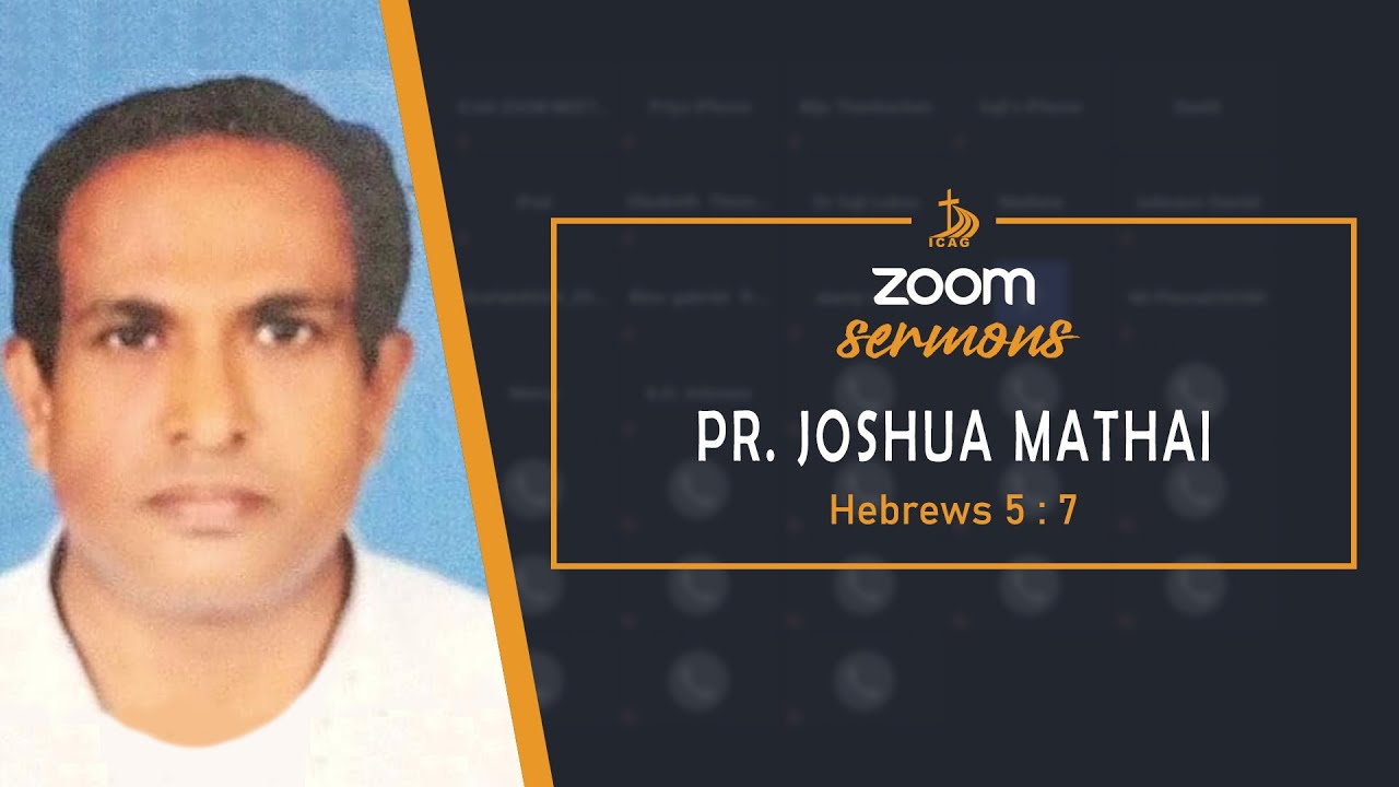 298 | ICAG Zoom Meeting | Pr. Joshua Mathai - YouTube