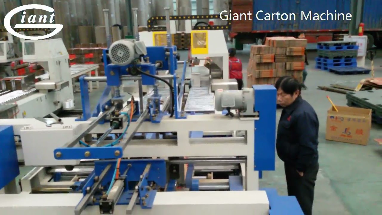 Corrugated Carton Box Stitcher / Stapler - YouTube