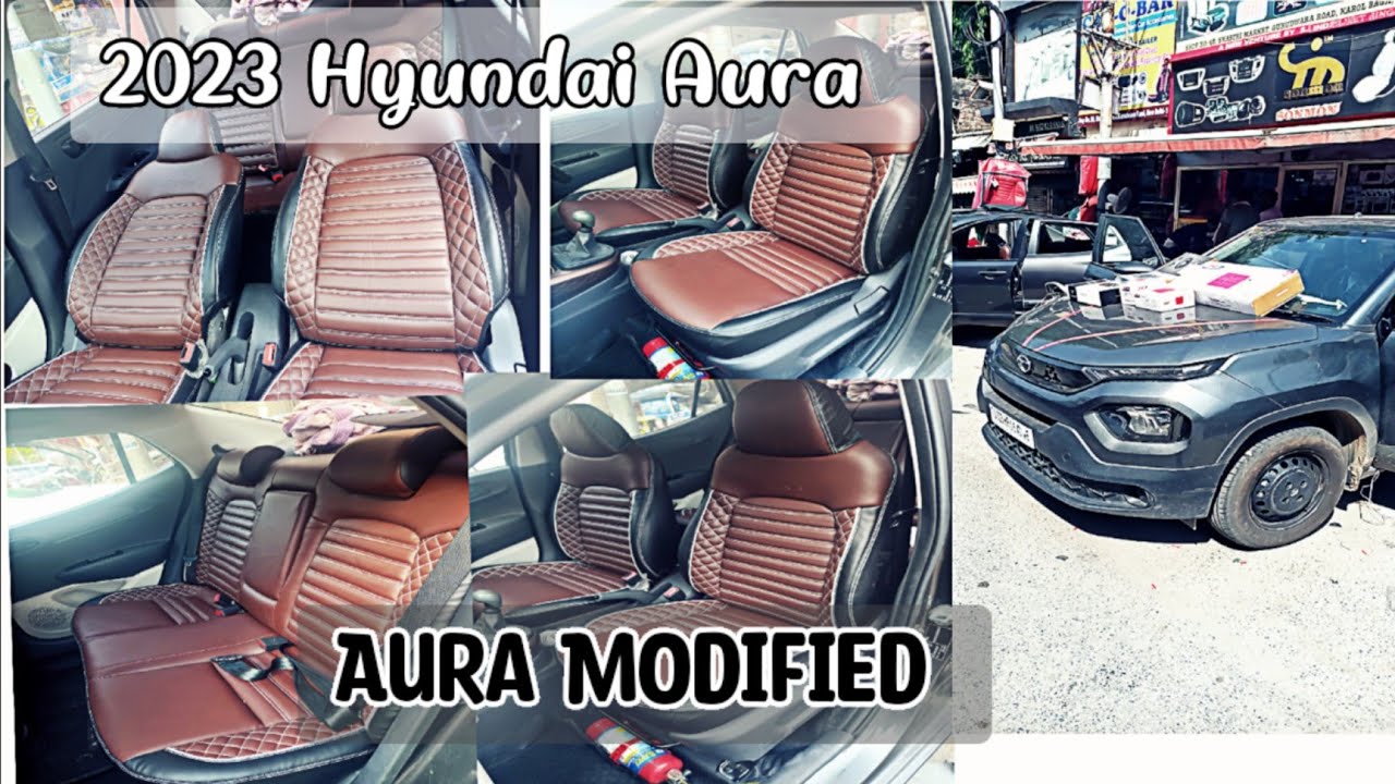 Aura Modification 2023 || Hyunda Aura || Seat Cover Bucket Fit || Flooring || 7D Mats - YouTube