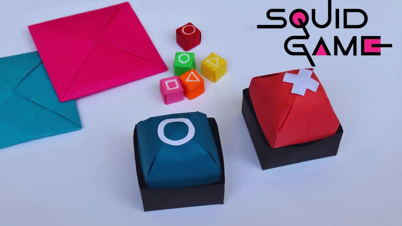 Origami - Squid Game | Paper button toy | Paper crafts Squid game - YouTube