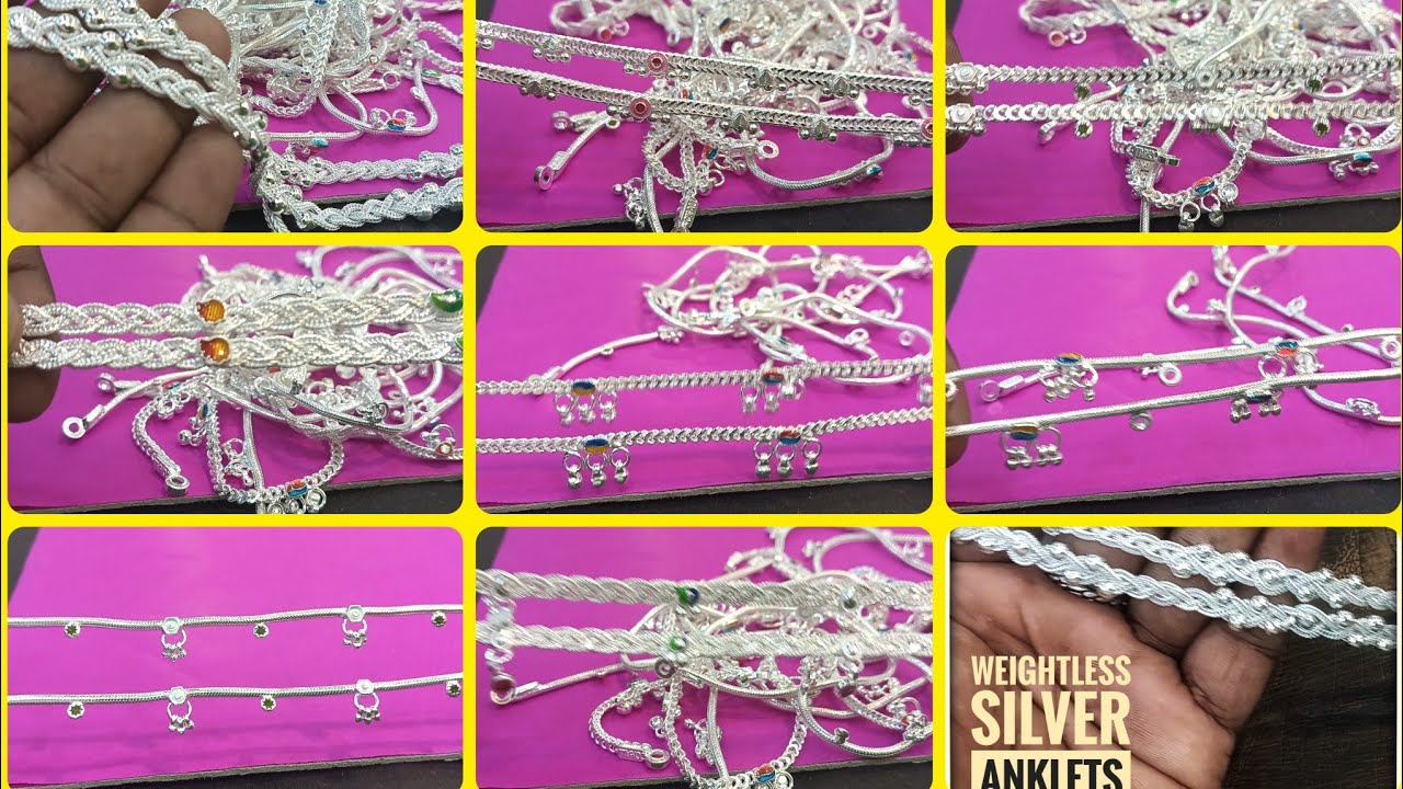 Silver Anklets Bombay Kolusu Unboxing ASMR - YouTube