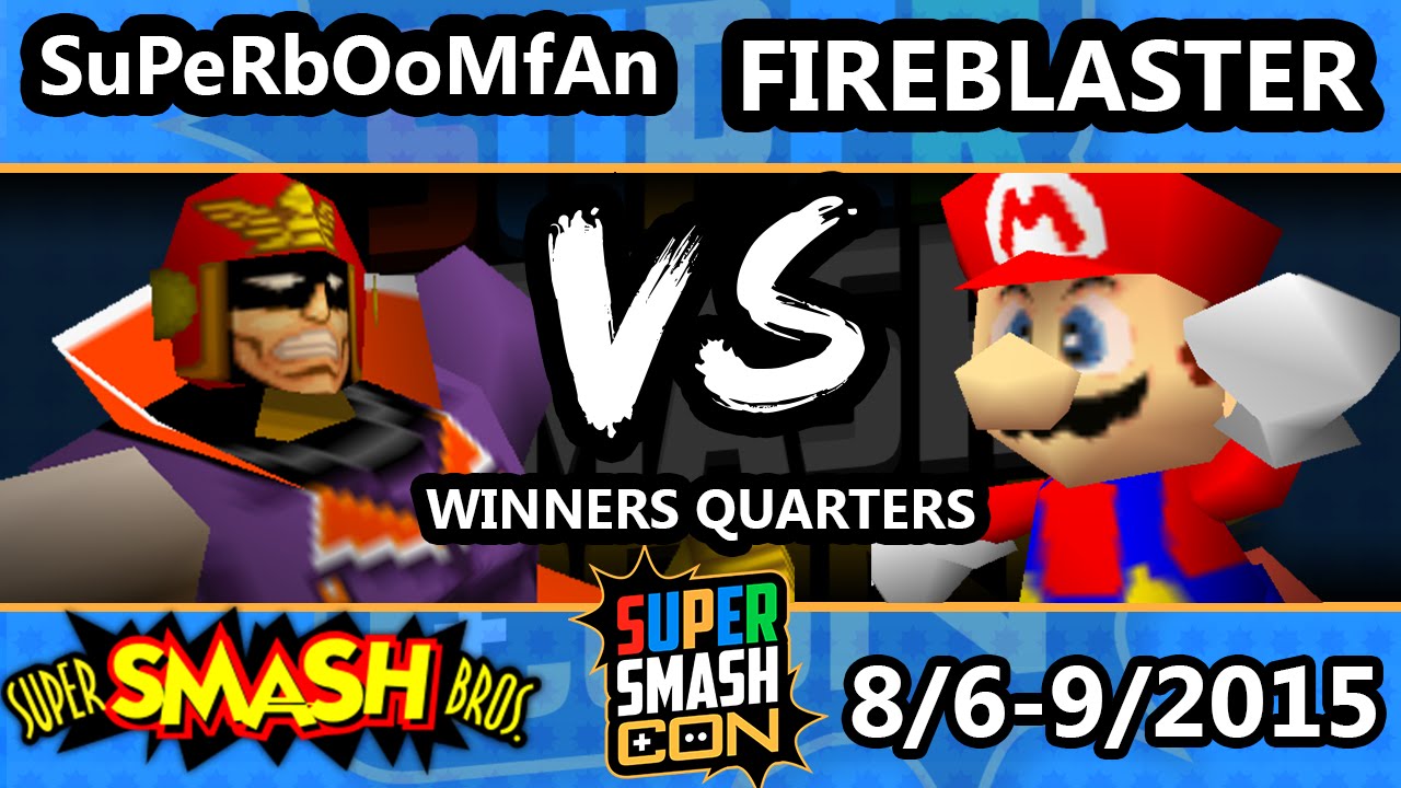 SSC - SuPeRbOoMfAn (Falcon) Vs. Fireblaster (Mario) SSB64 WQ - Smash 64 ...