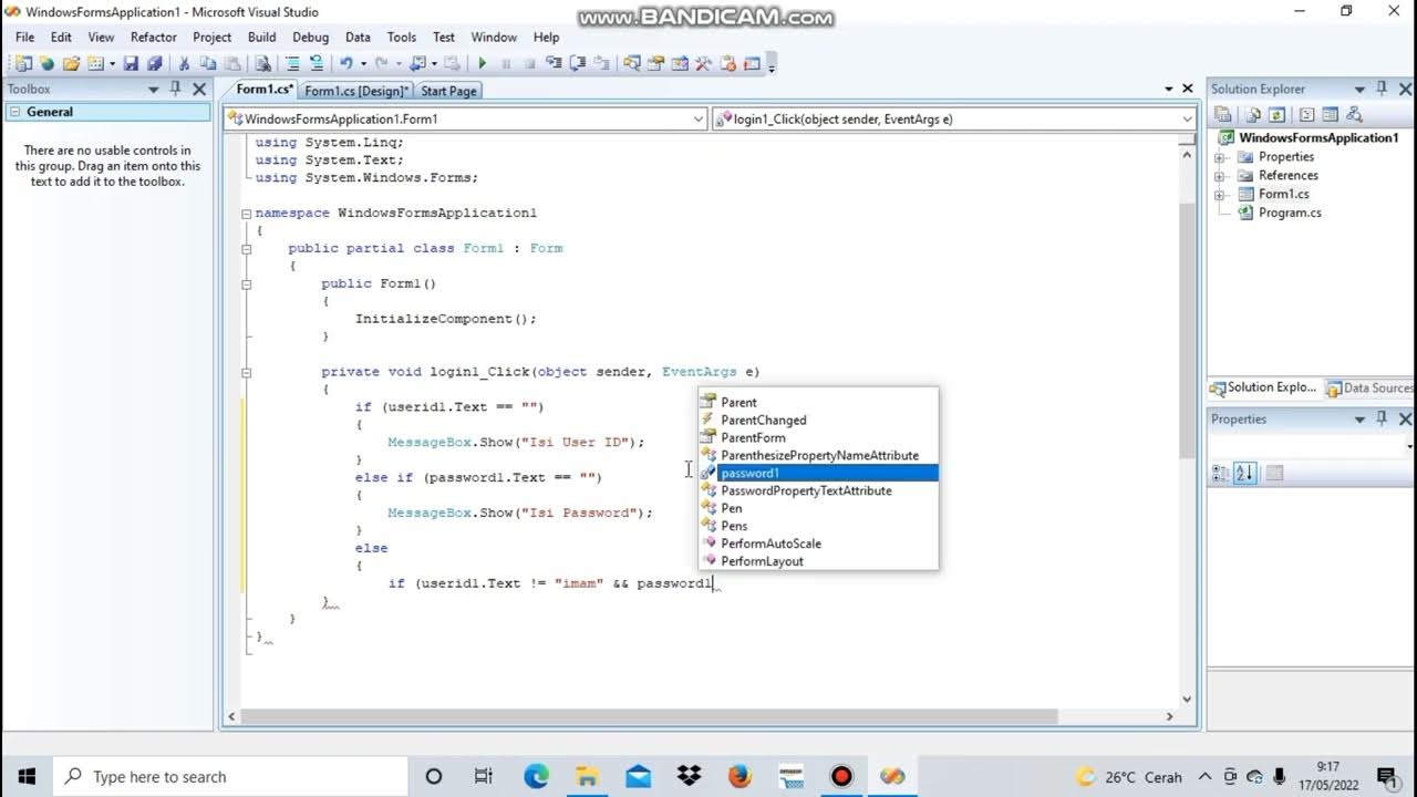 Login Simple dengan Aplikasi C# - YouTube