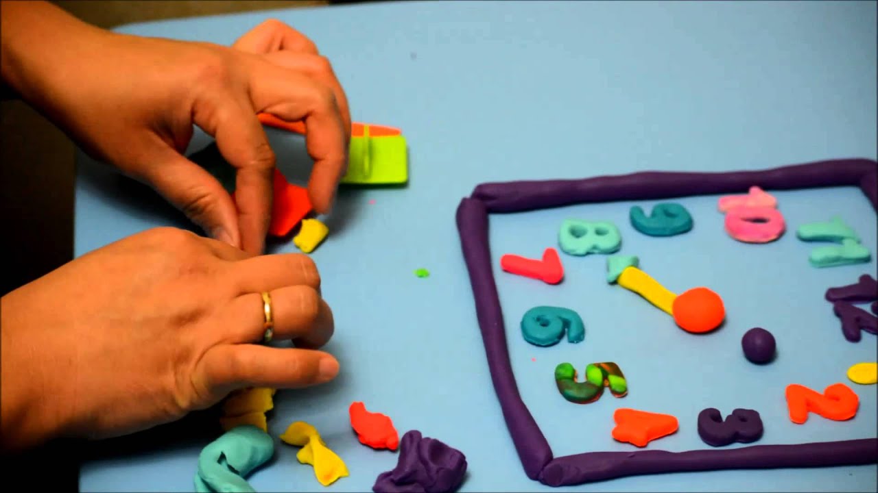 Play-doh Numbers and Clock - YouTube