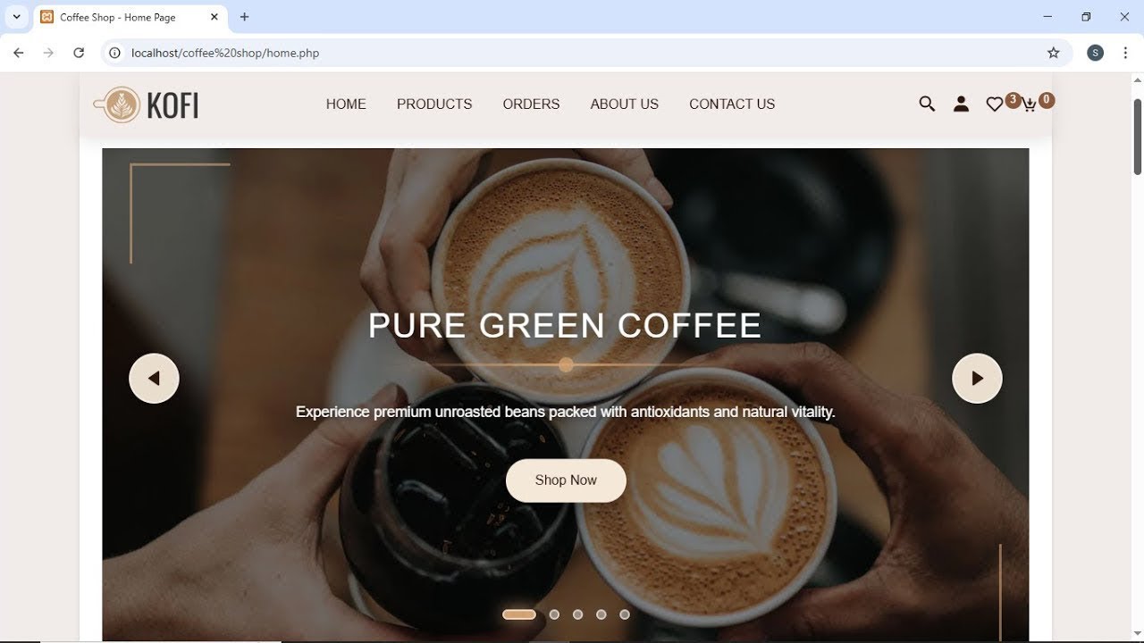 Complete Coffee Shop Website Tutorial Using HTML , CSS , JS , PHP ...