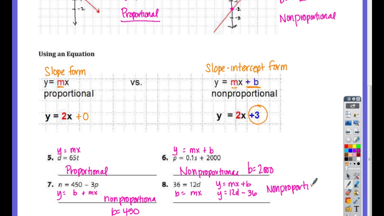 Notes Lesson 4 4 Proportional and Nonproportional Situations - YouTube