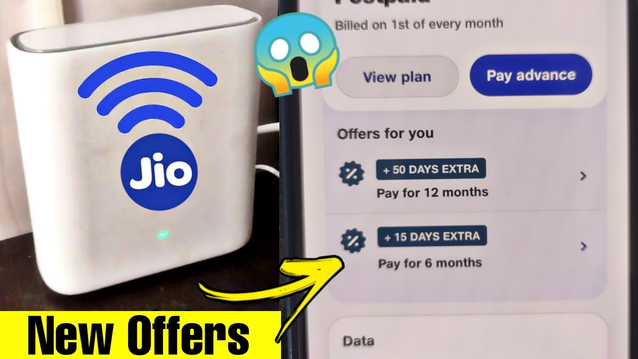 Jio airfiber new recharge offers with extra valdity 6 months & 12 ...