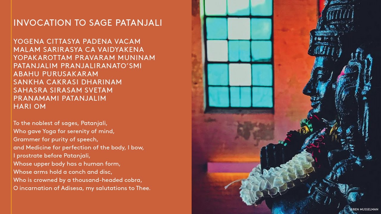 Invocation to Sage Patanjali led by Mary Dunn - YouTube