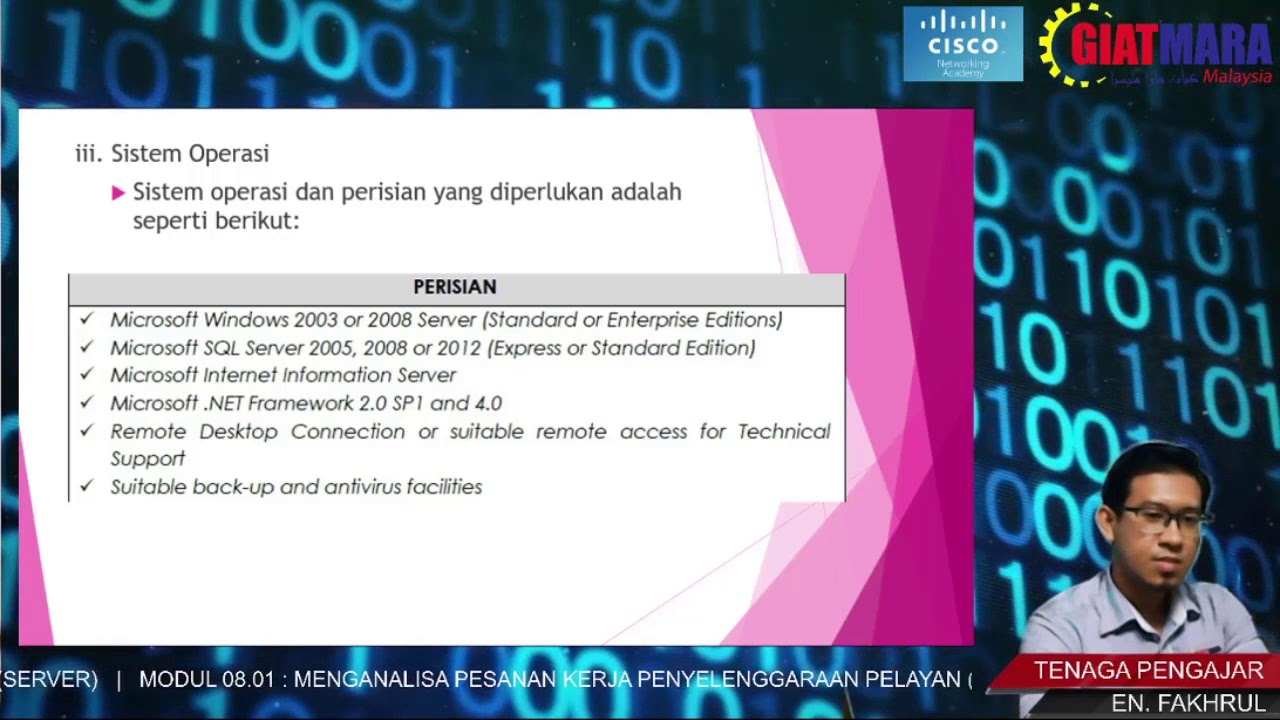 MODUL 8.01 : MENGANALISA PESANAN KERJA PENYELENGGARAAN PELAYAN (SERVER ...