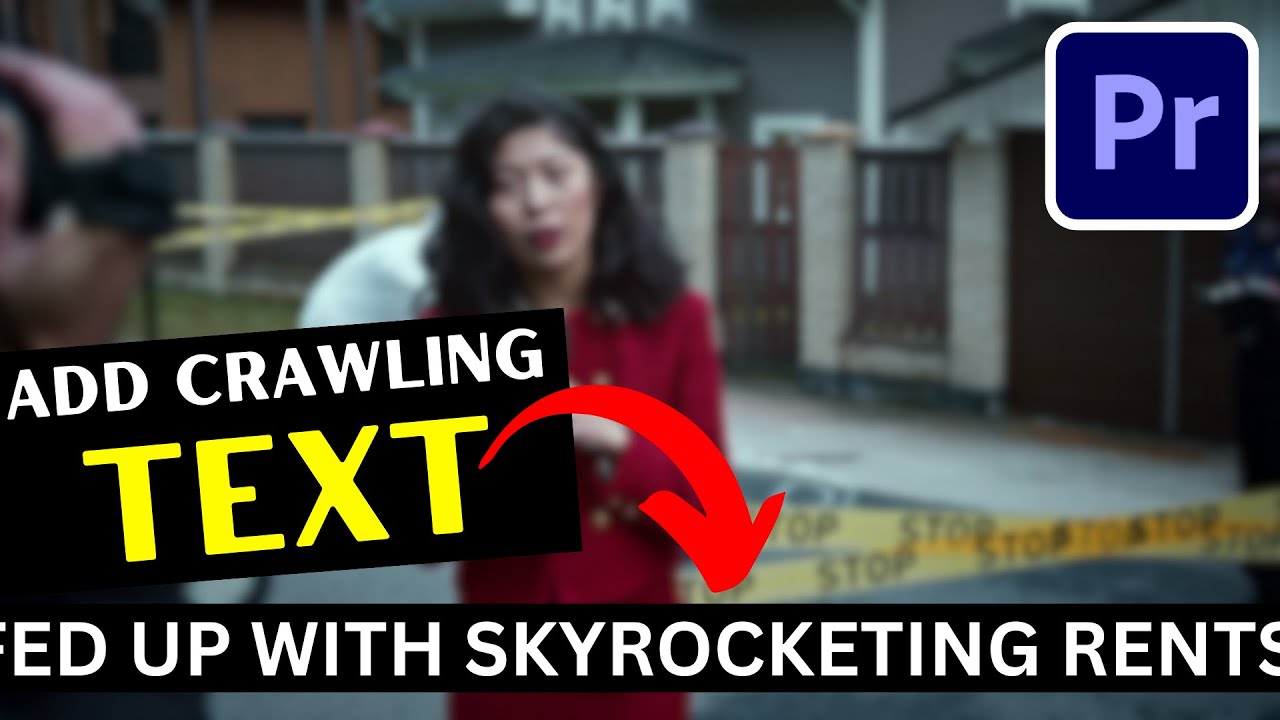 How To Add Crawling TEXT in Adobe Premiere Pro | Crawling Text ...