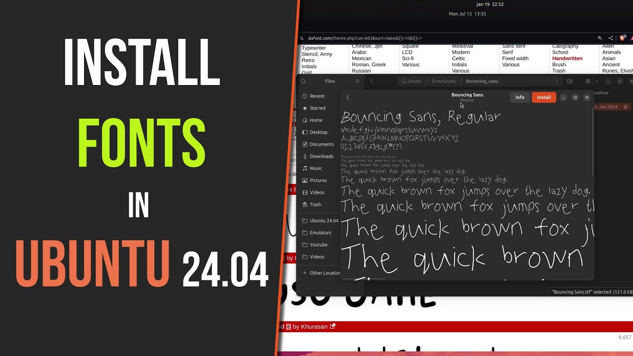 How to Install Fonts in Ubuntu 24.04 - YouTube