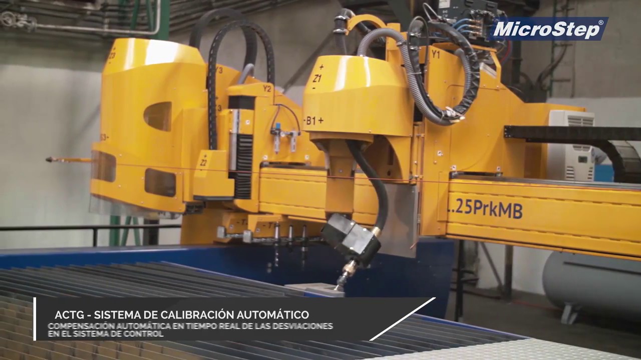 MicroStep Spain - Máquina de corte por plasma de alta definición multifuncional MG - YouTube