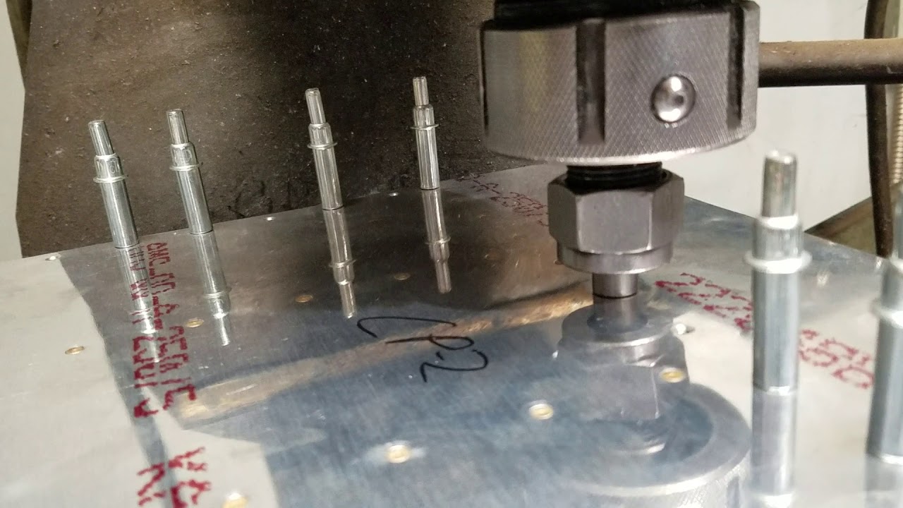 flush riveting on a Bridgeport mill - YouTube