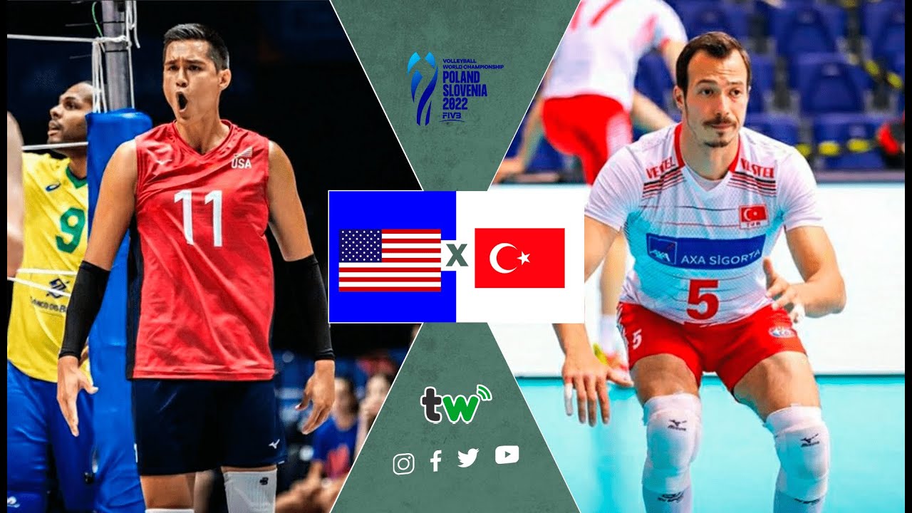 Estados Unidos x Turquia AO VIVO | Mundial Masculino de Vôlei | Torcida ...