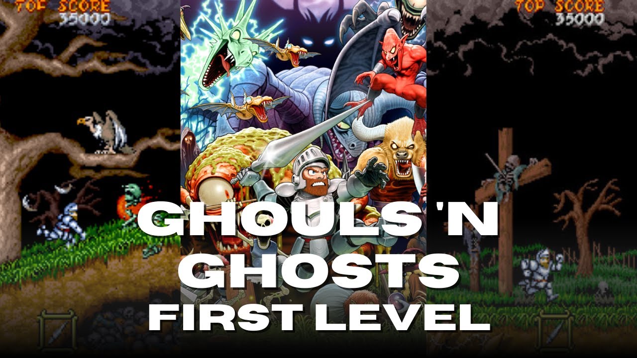 Clearing the first stage | GHOULS 'N GHOSTS Arcade - YouTube