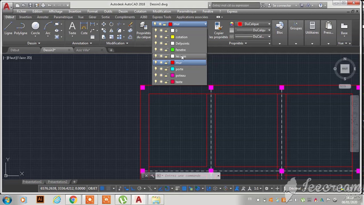 Formation Autocad , Partie 03 - YouTube