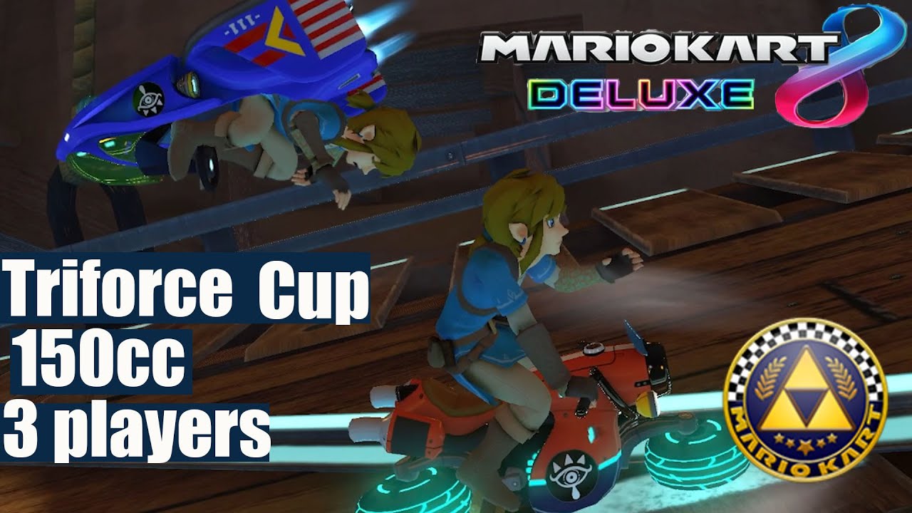 Triforce Cup 150cc 3 players [Mario Kart 8 Deluxe] [#58] - YouTube