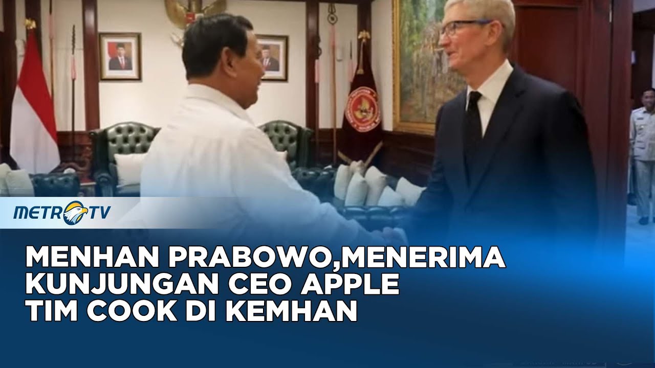 Momen Menhan Prabowo, Menerima Kunjungan CEO Apple Tim Cook di Kemhan ...
